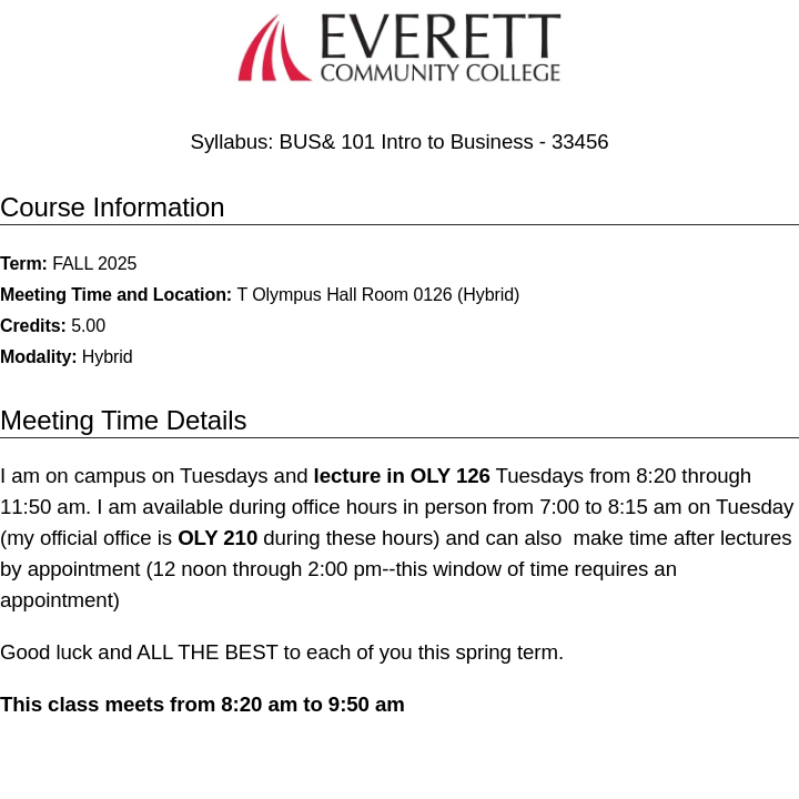 Simple Syllabus
