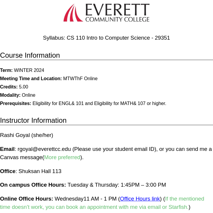Simple Syllabus