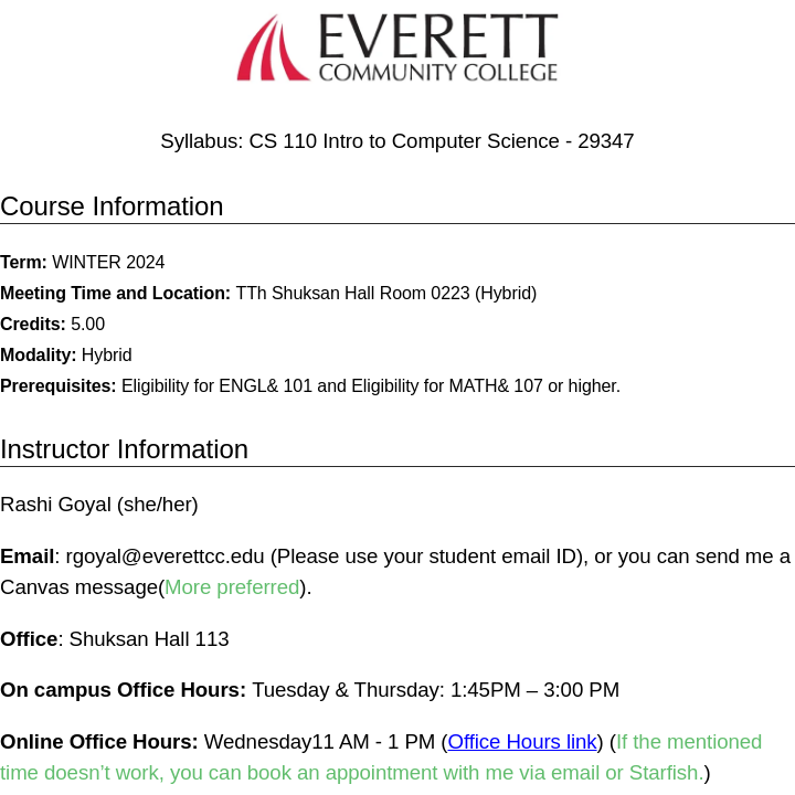Simple Syllabus